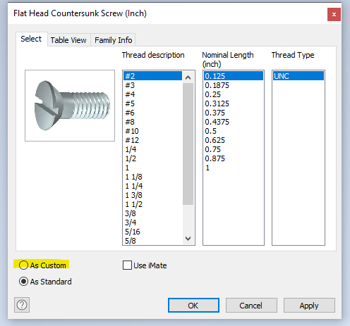 Solved: Content Center Disable "As Custom" Option - Autodesk Community