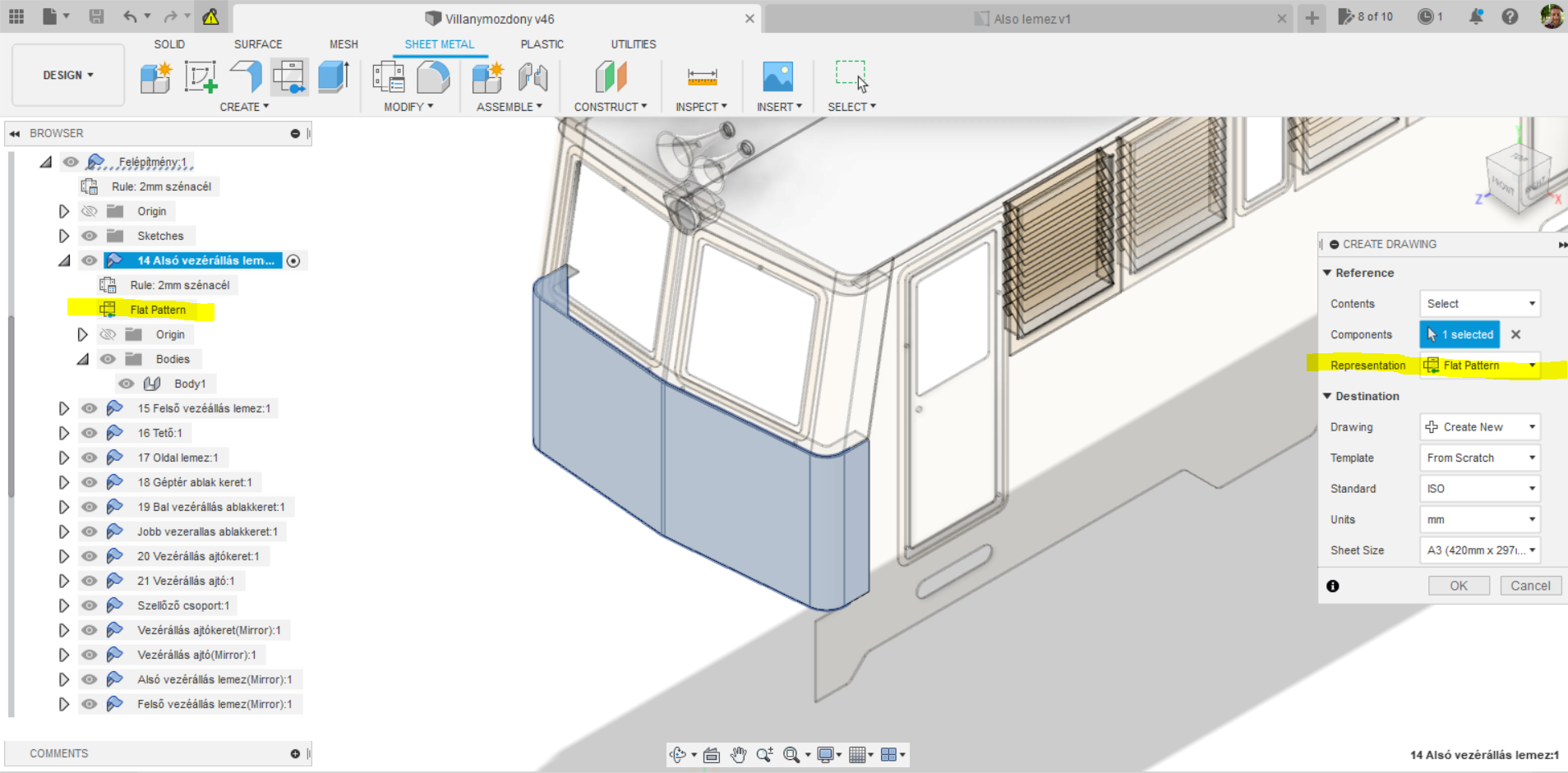 Solved: Cannot create unfolded drawing of a sheet metal part - Autodesk ...