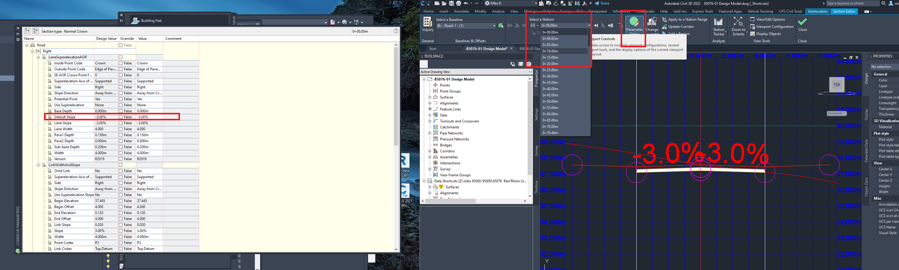 Solved: Lane Subassembly - Cross Slope Transition Between Stations? - Autodesk Community