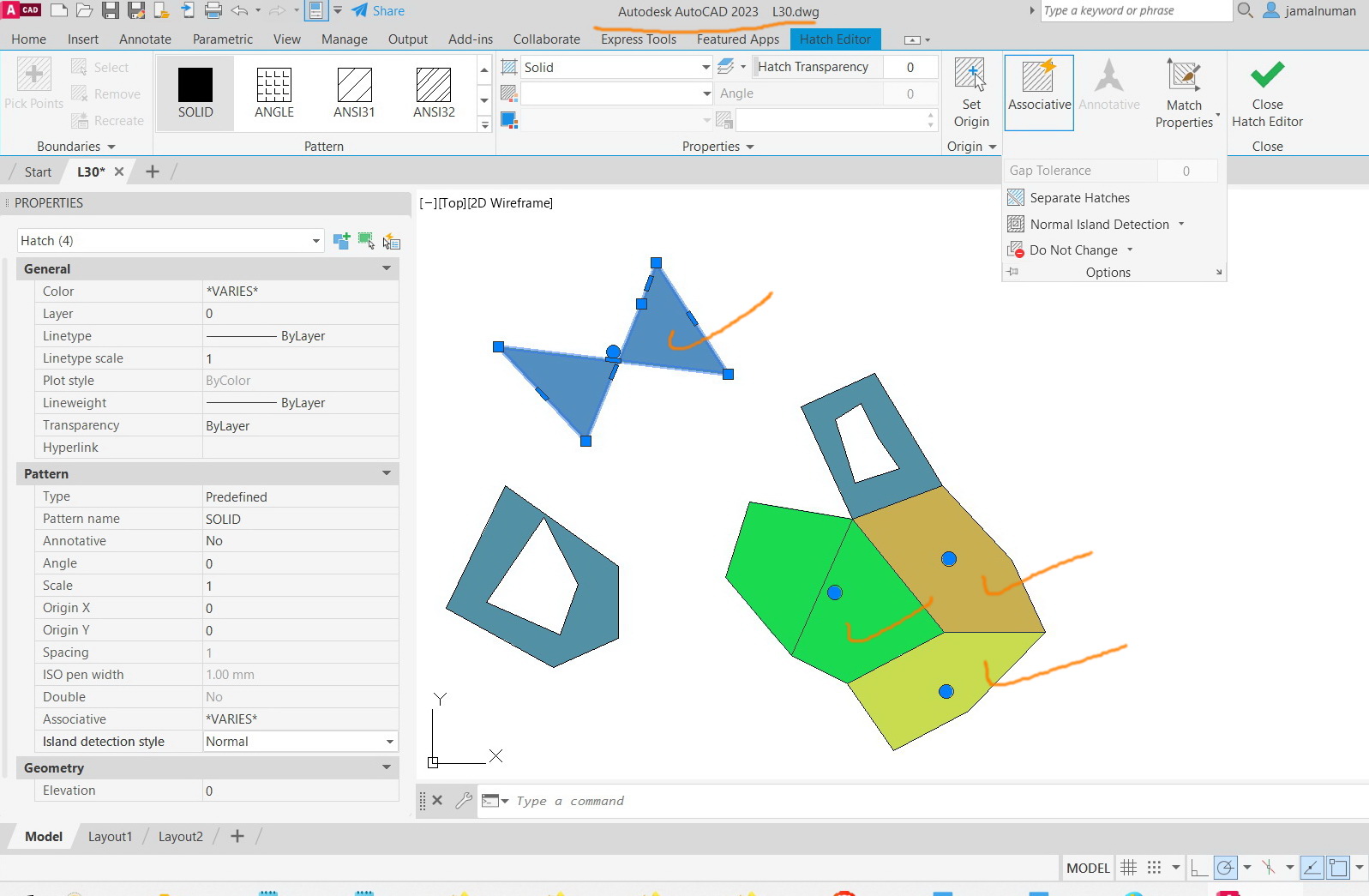 Solved: AutoCAD 2023: A lsp file that can identify all none donut hatches, - Autodesk Community