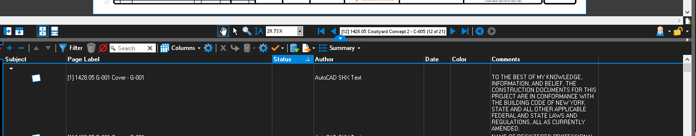 Revisions to drawings showing up in Bluebeam comments section ...