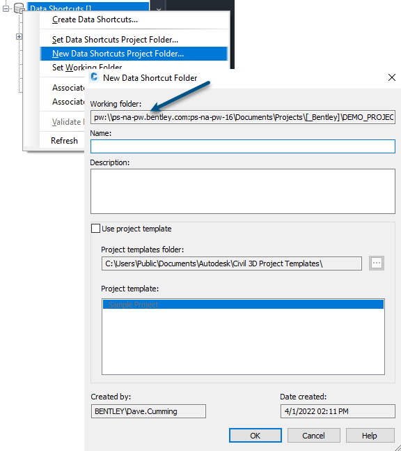 New Data Shortcut Project in ProjectWise - Autodesk Community