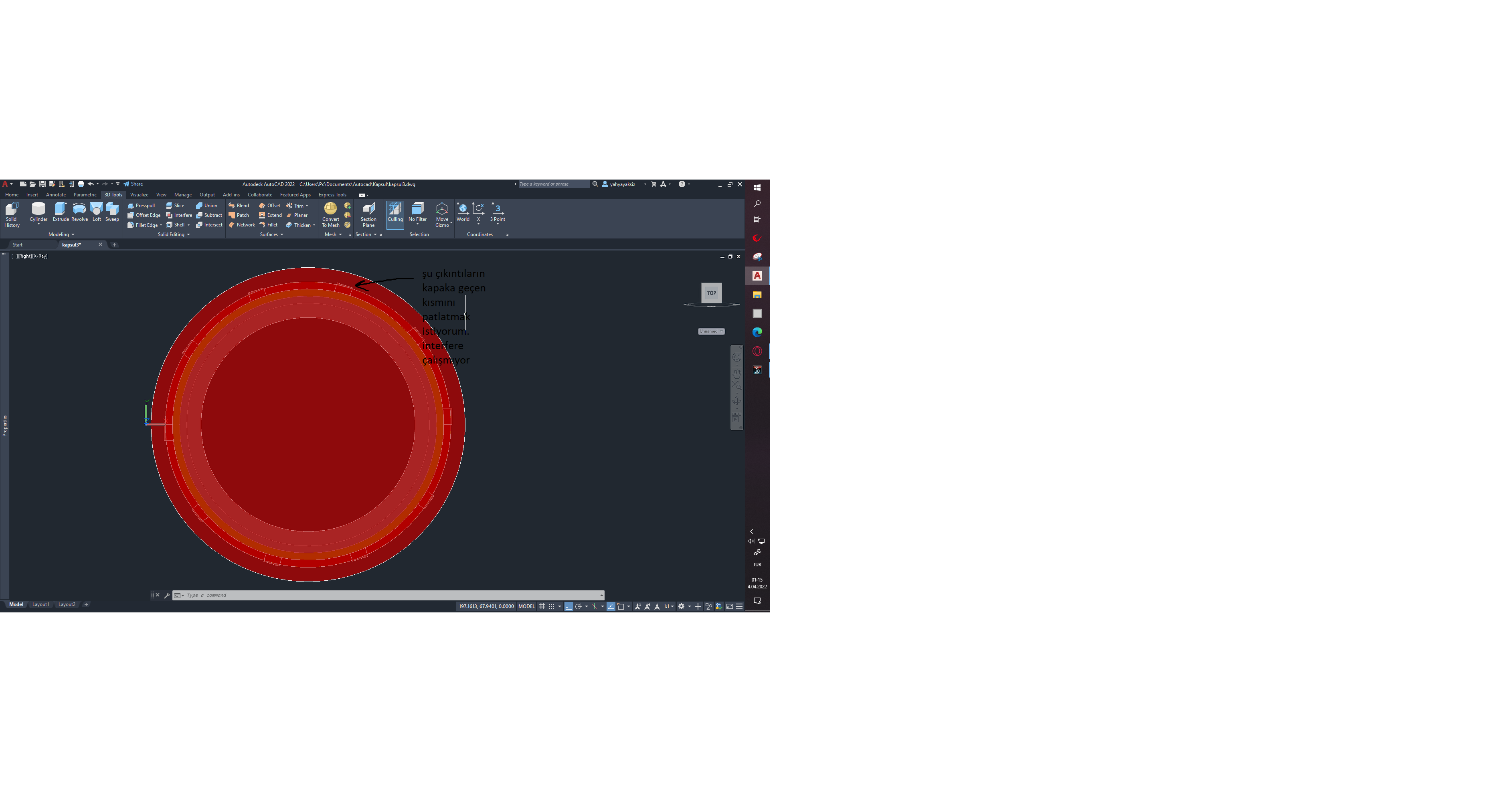 Çözüldü: Autocad interfere çalışmıyor - Autodesk Community