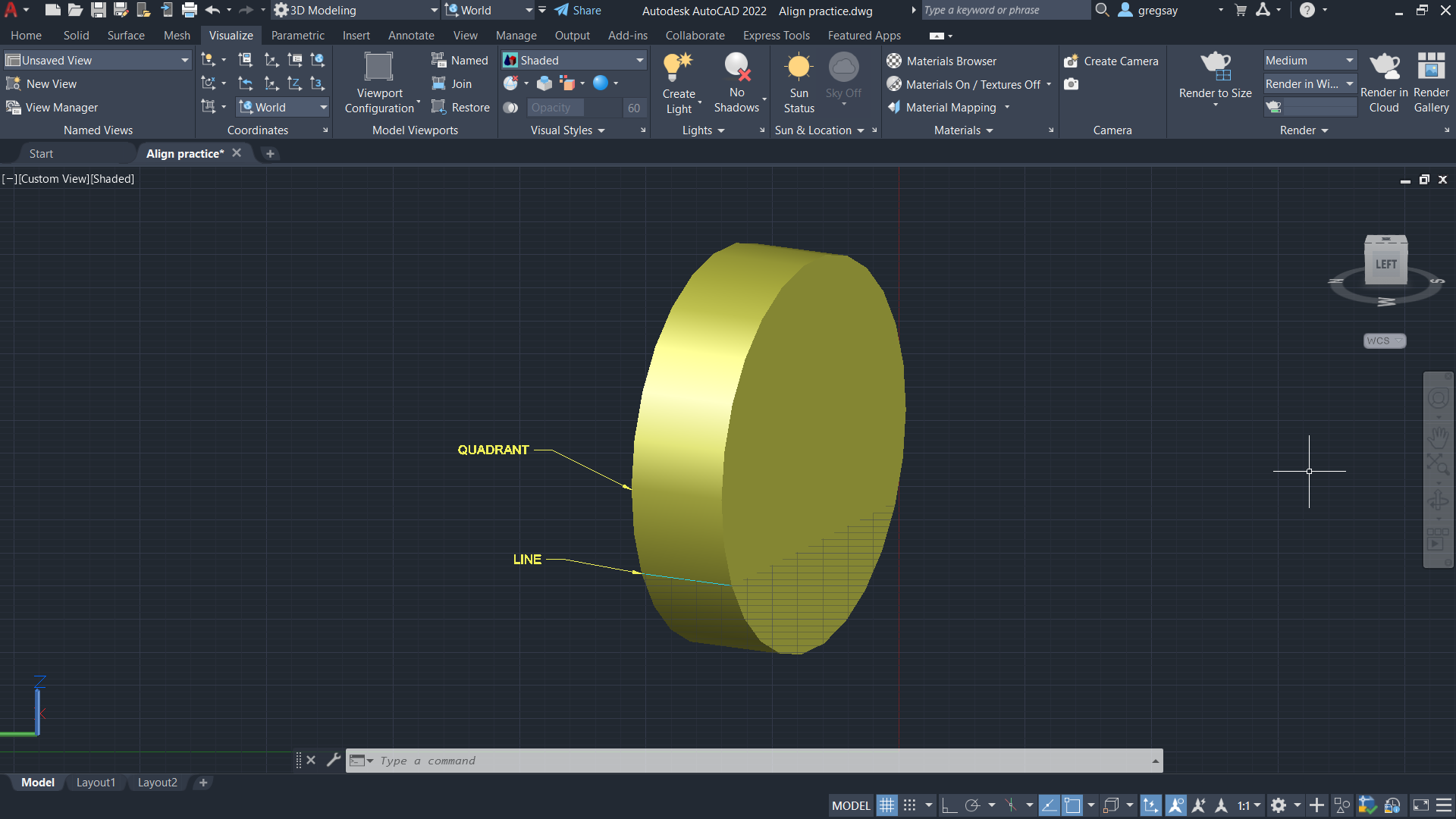 Solved Trouble Aligning A 3d Cylinder With A Line Autodesk Community 