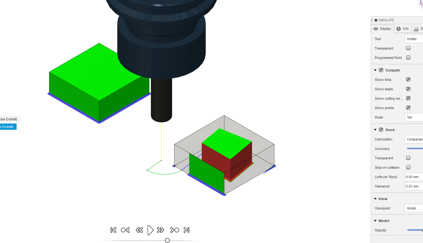 Toolpath Simulation broken when a mirror image toolpath uses Compenation Type "In Control ...
