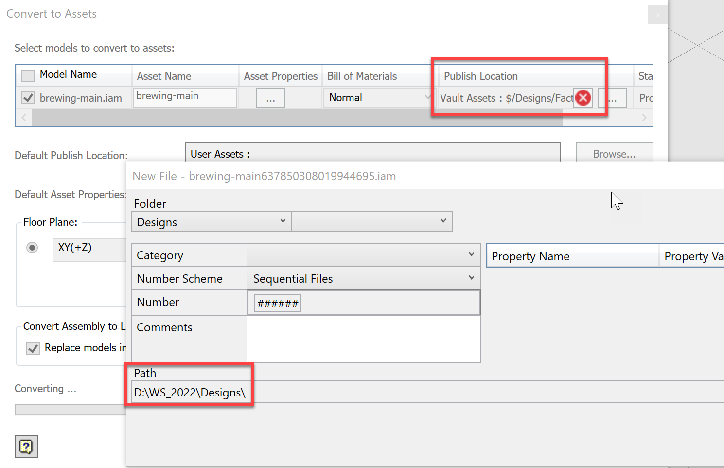Vault Data Standard exclude 'Convert to Assets' from showing dialogs by default - Autodesk Community