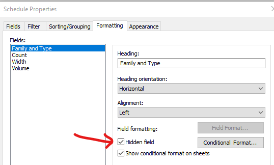 Solved: Can't "Hide Column" in schedule - Autodesk Community