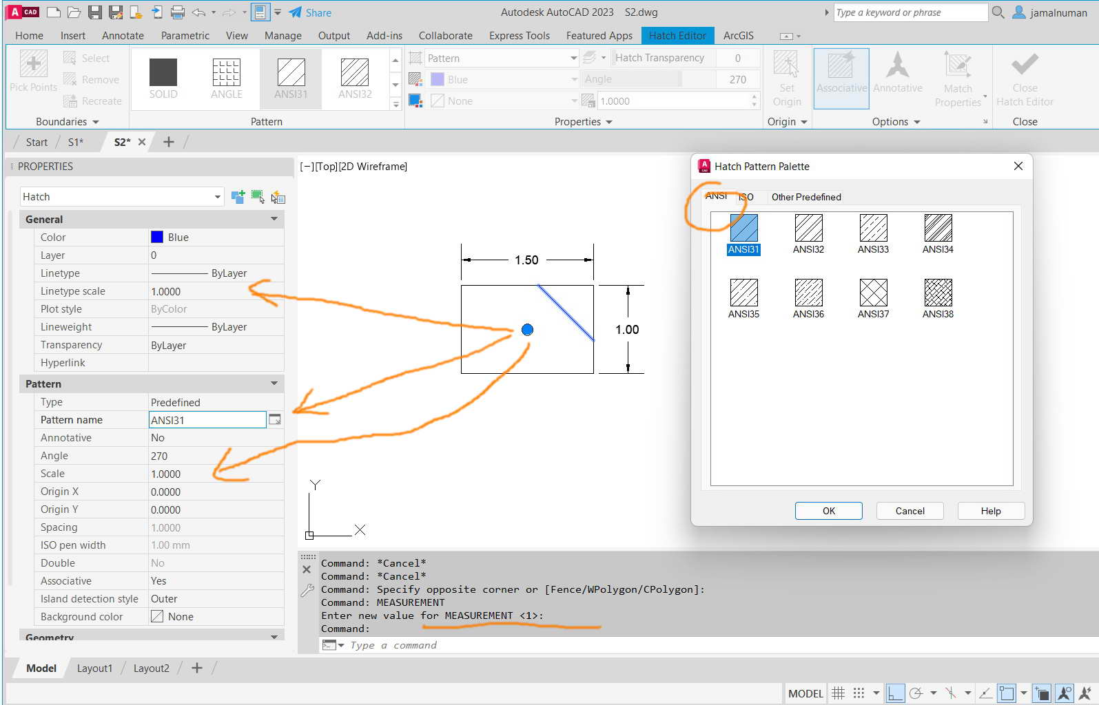 Autocad 2023 A Lisp File That Can Identify The Non Iso Hatch Pattern
