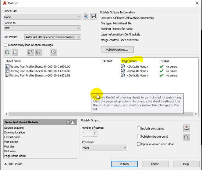 Solved: Civ 3D 2023-Publish Selected Layouts - Publish to PDF - wrong sheet size - Autodesk ...