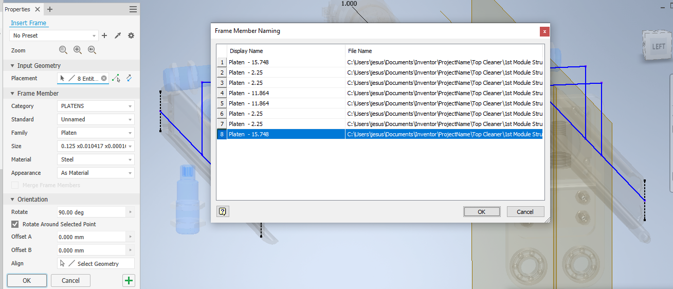 "a frame member could not be created" Structural Shape Authoring ...