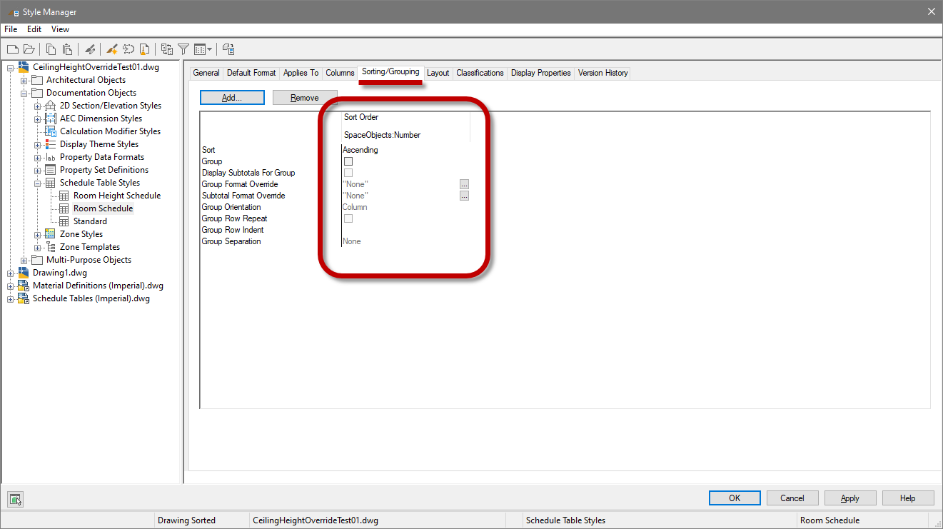 Solved: Room Finish Schedule Room Number order out of Sequence ...