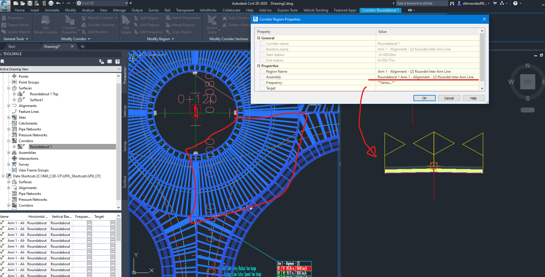 Crossfall of circulatory lane in roundabout tool - Autodesk Community