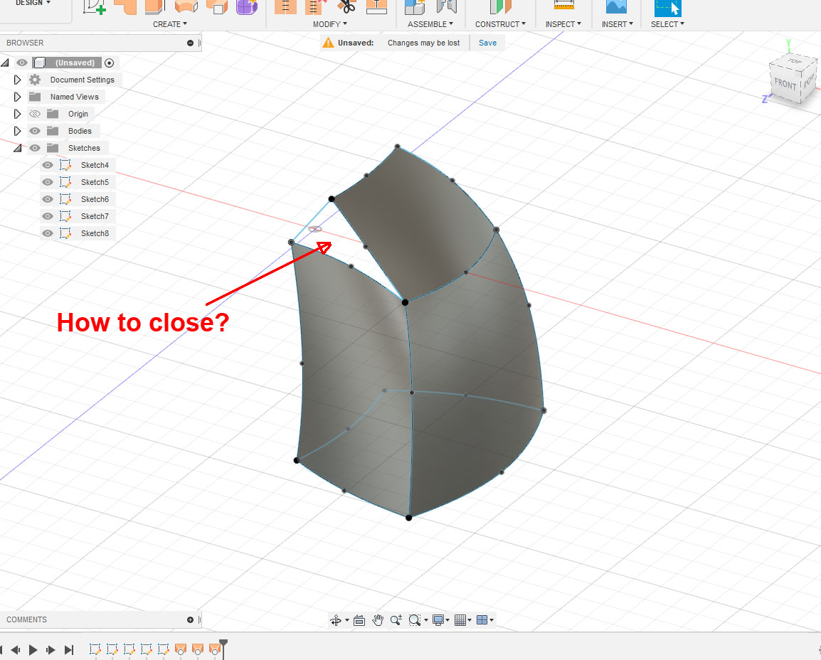 Solved: How to make a Surface from 3 splines? - Autodesk Community