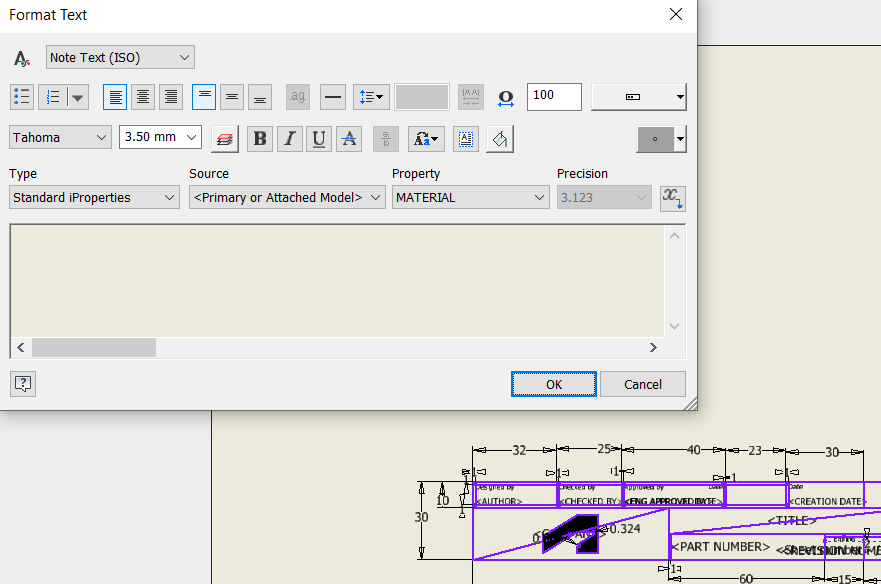Solved: Can't find Material property in title blocks text - Autodesk Community