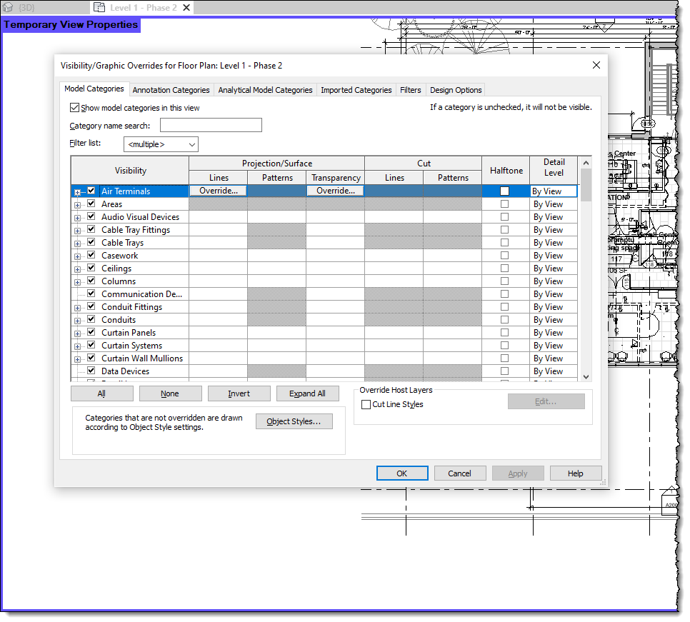 Don’t Mess Up The Revit View Template - Use Temporary View Properties ...