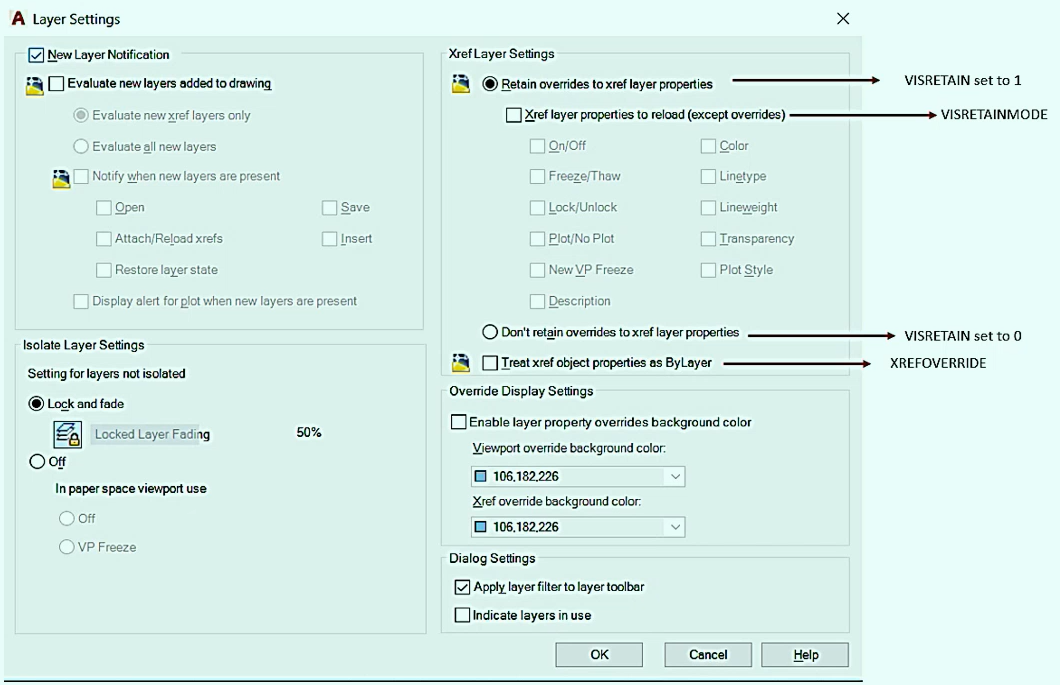 Solved: VISRETAIN and VISRETAINMODE - Autodesk Community