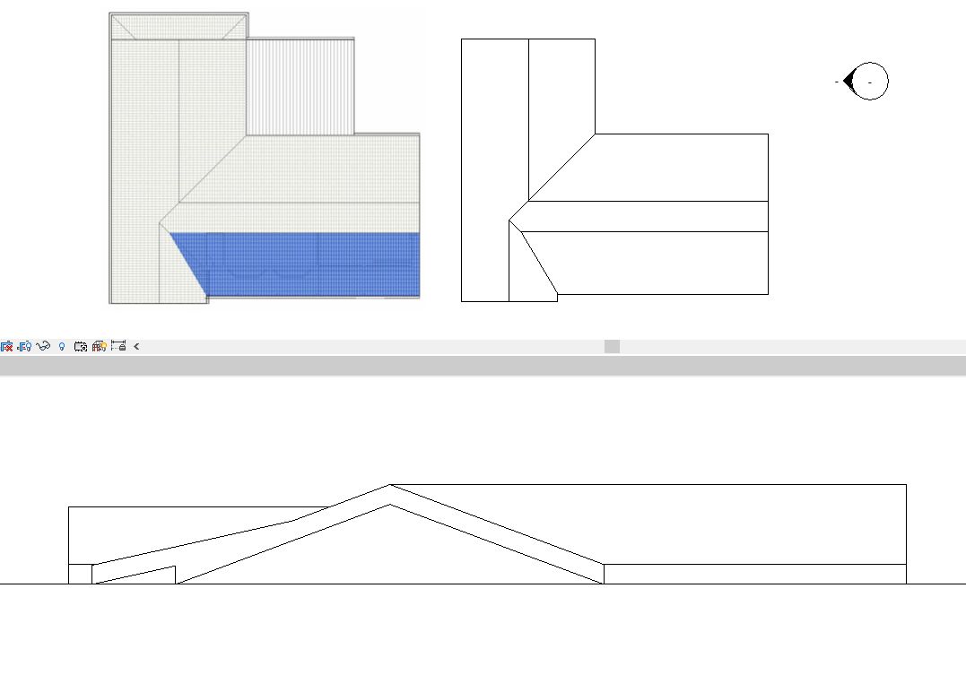 How to model two roofs with different slopes over one space (using ...