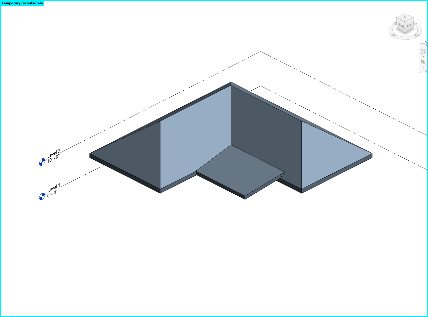 How to model two roofs with different slopes over one space (using ...