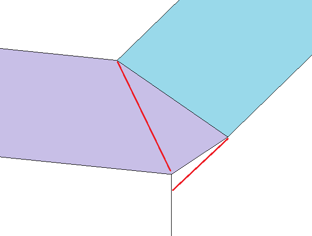 How to connect corners of walls with an elevated, diagonal angle ...