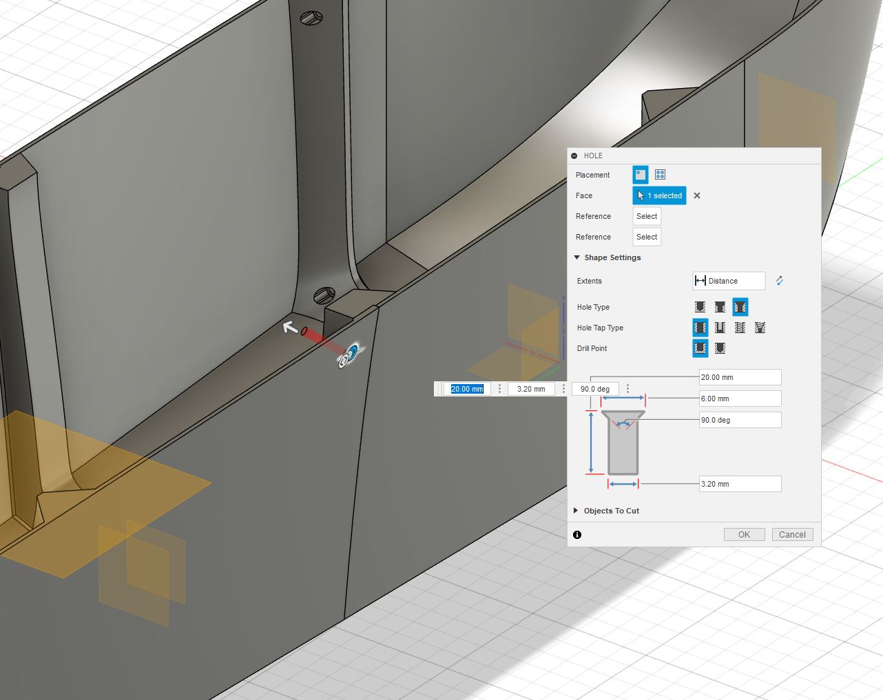 Solved: Position hole on curved/warped surface - Autodesk Community