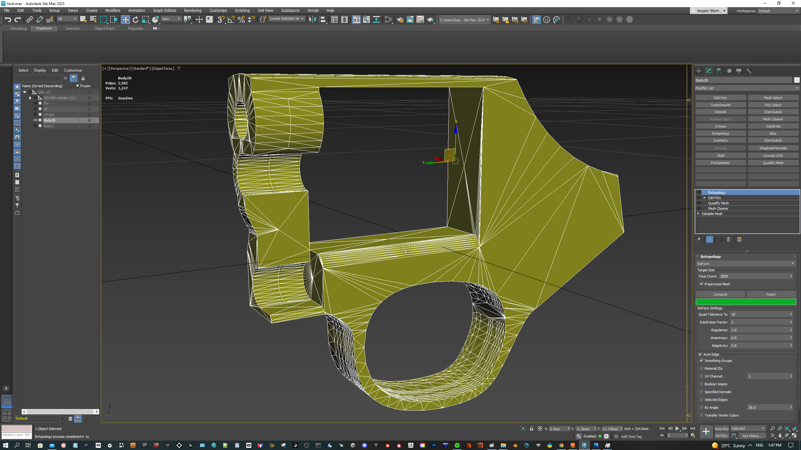Solved: unwanted triangulated mesh, why? - Autodesk Community