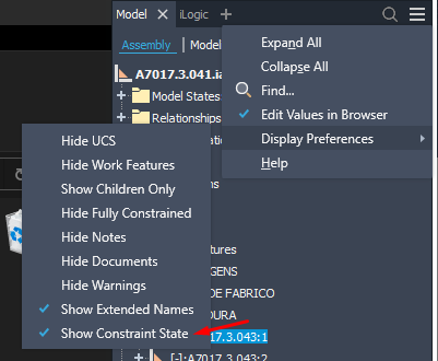 Solved: iLogic/VBA - enable "Show Constraint State" - Autodesk Community