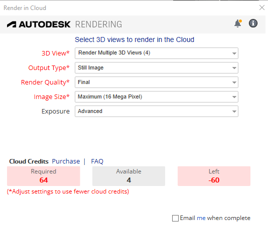 Solved: Cant render in cloud with the new Flex tokens.... - Autodesk Community