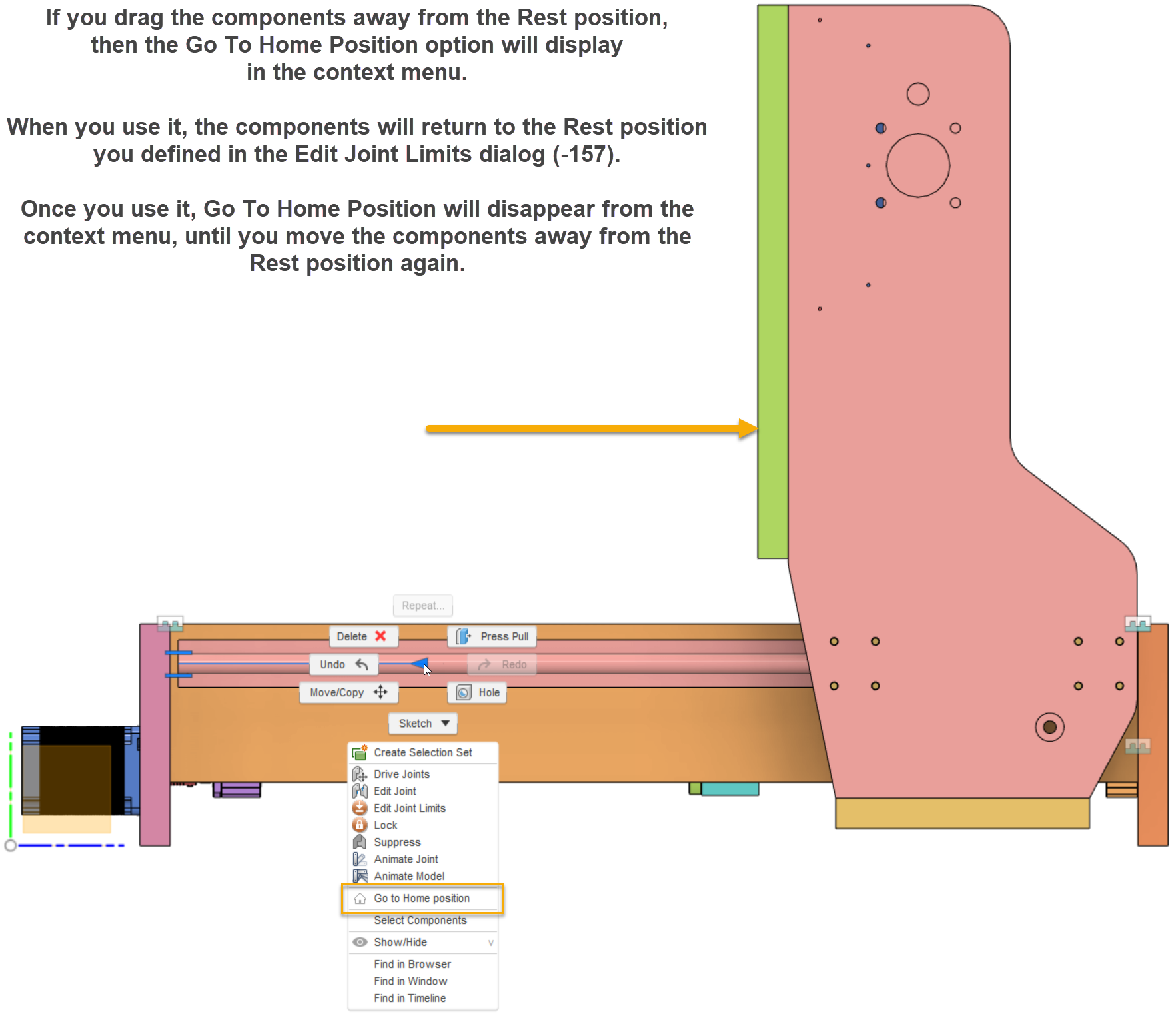 Solved: How do I make a joint go to the rest position? - Autodesk Community