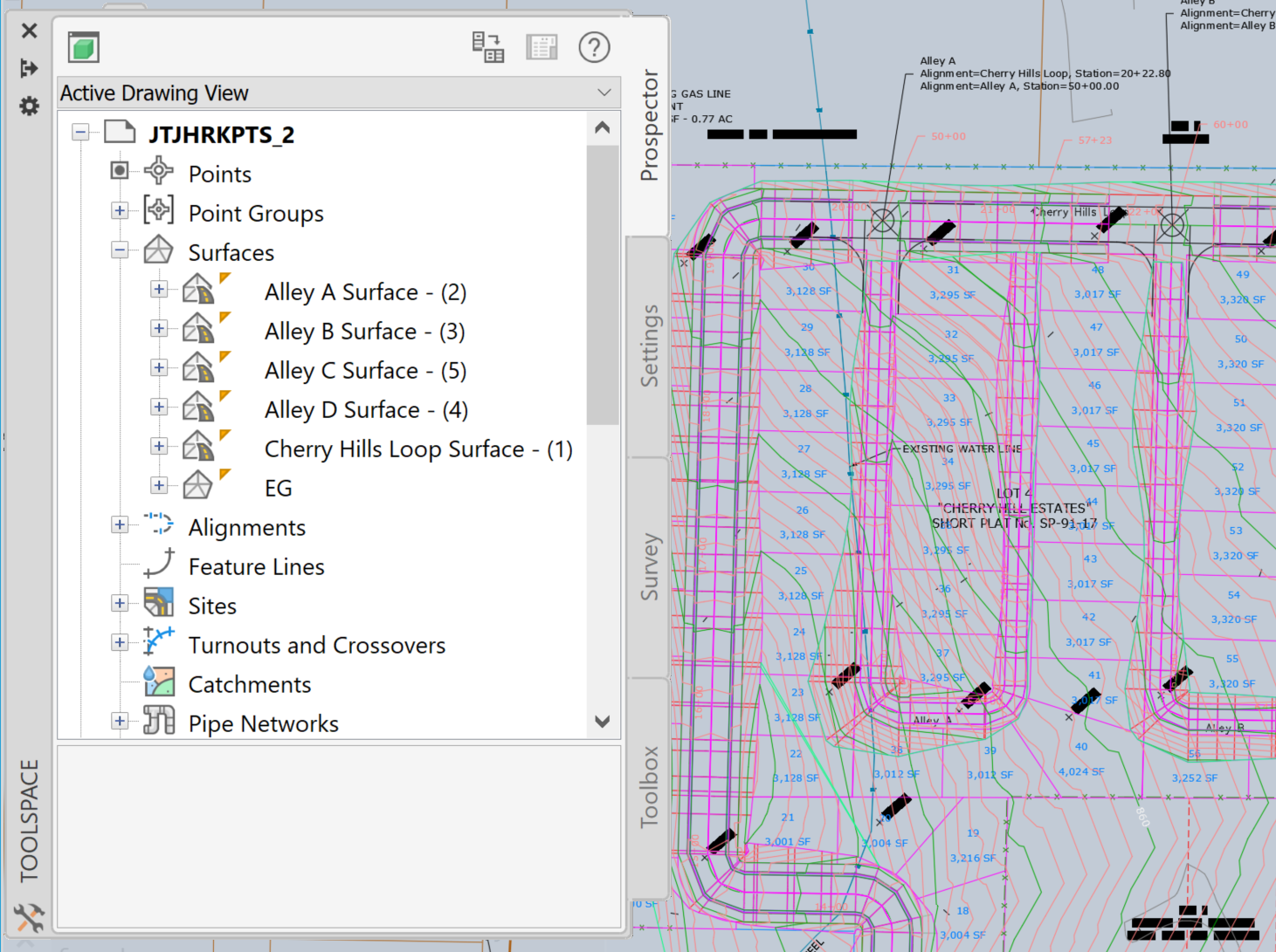 Solved: Tin surface not following alignment - Autodesk Community