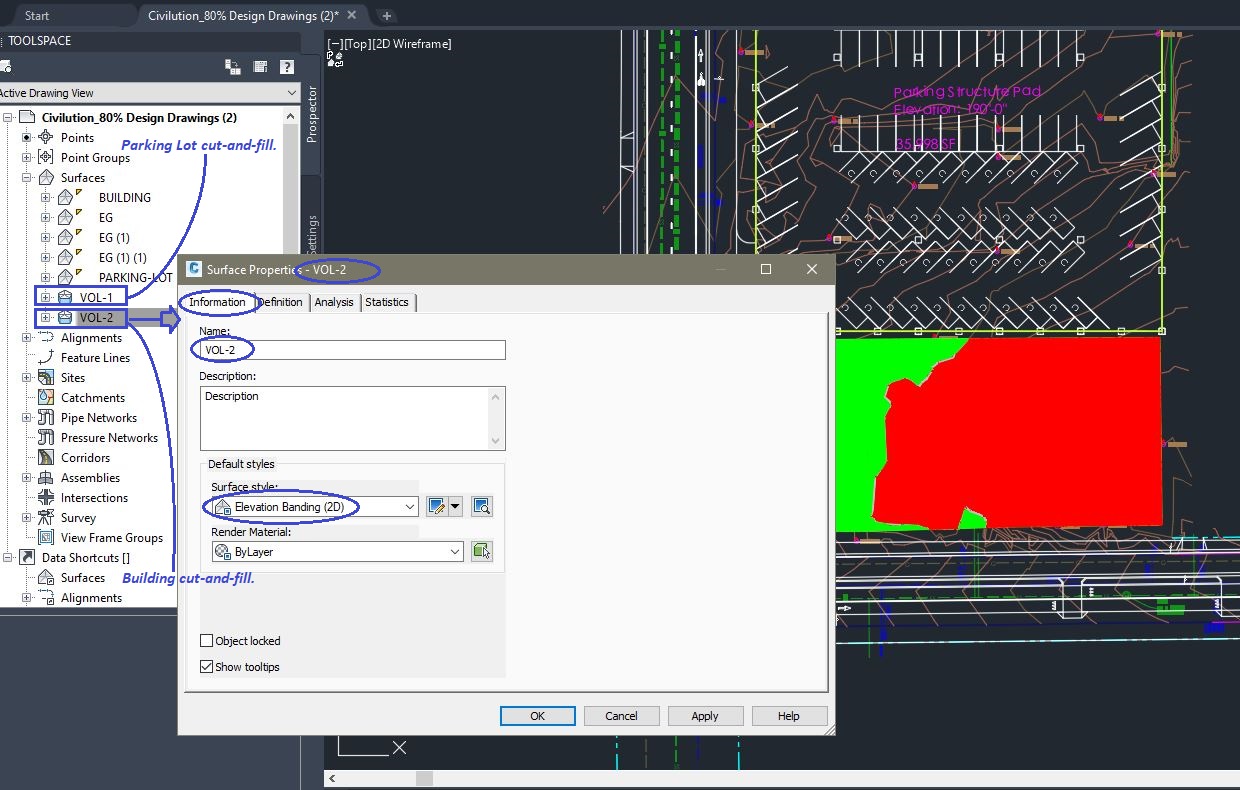 Solved: How to do cut/fill calculation between two surfaces? - Autodesk ...