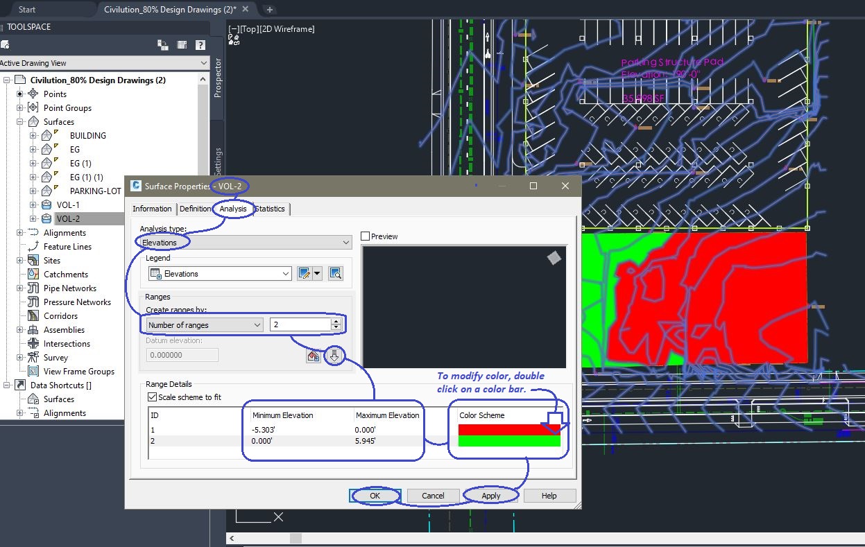 Solved: How to do cut/fill calculation between two surfaces? - Autodesk ...