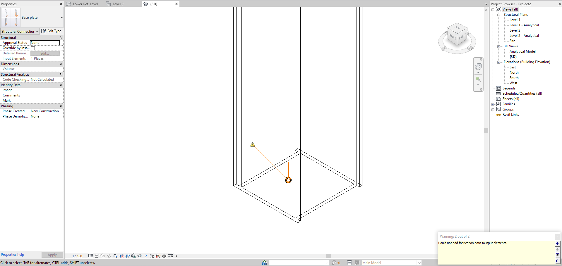 Could not add fabrication data to input elements. - Autodesk Community