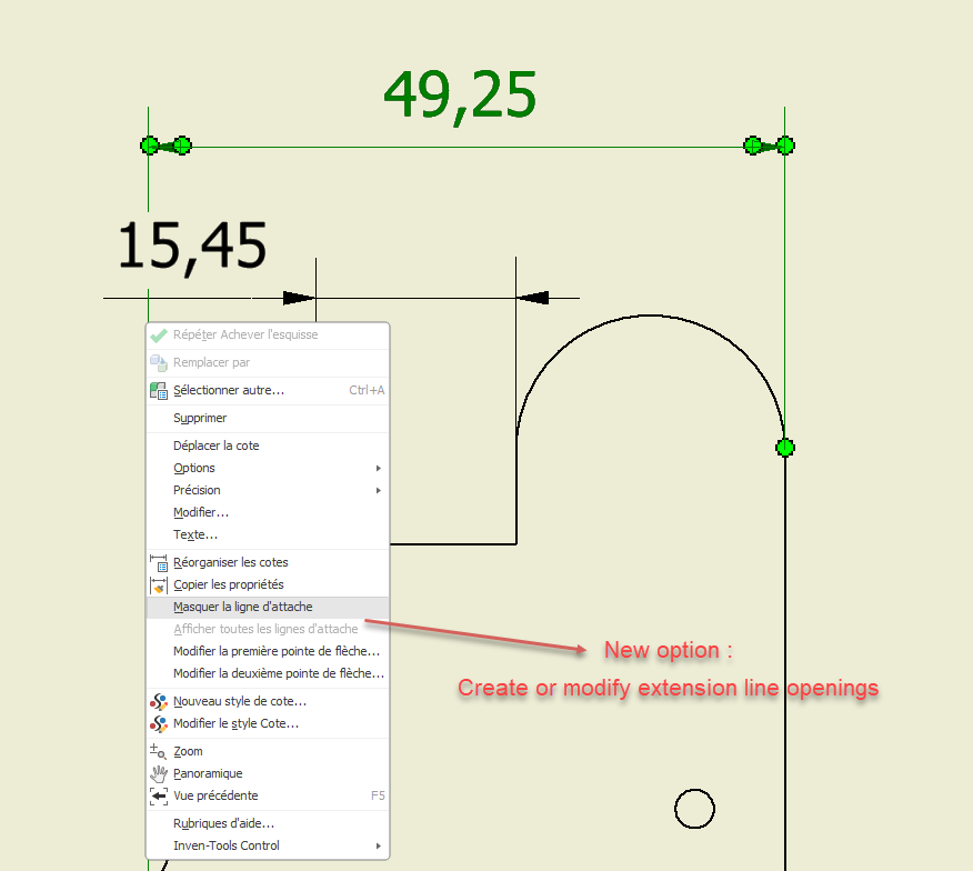 Adapt or modify extension line in drawing - Autodesk Community