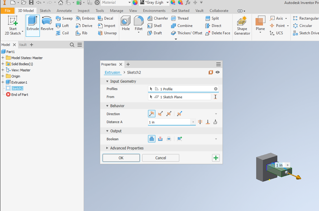 Solved: Inv 2022 Extrusion Properties Output selector missing ...
