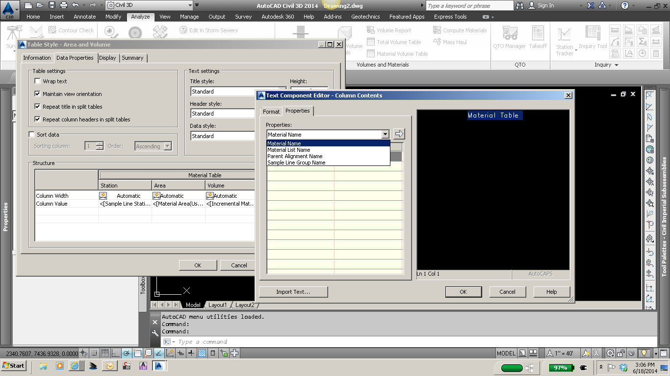 Solved: How to create a material volume table? - Autodesk Community