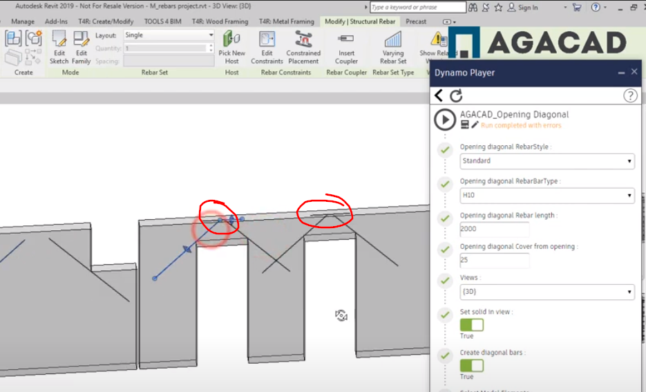 Solved: Diagonal bars at wall openings - Autodesk Community