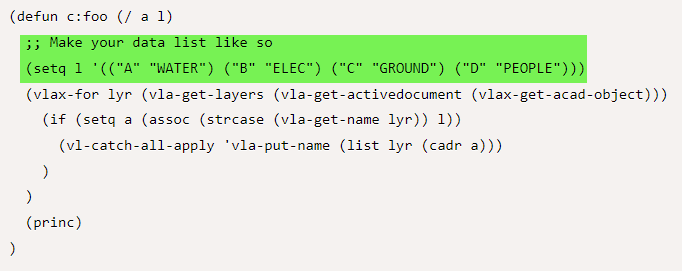 Solved: Changing layers names - autolisp - Autodesk Community