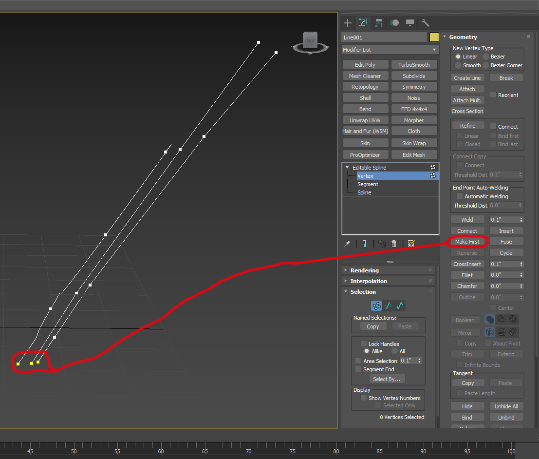 Solved: Any scripts that allows selecting the first and/or last points on multiple splines ...