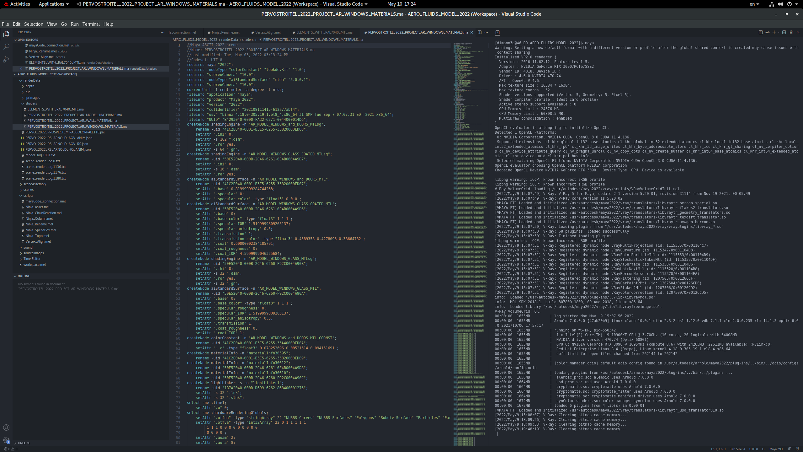 Integration Autodesk Maya with external editors for working with data and scripting