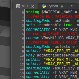 Integration Autodesk Maya with external editors for working with data and scripting