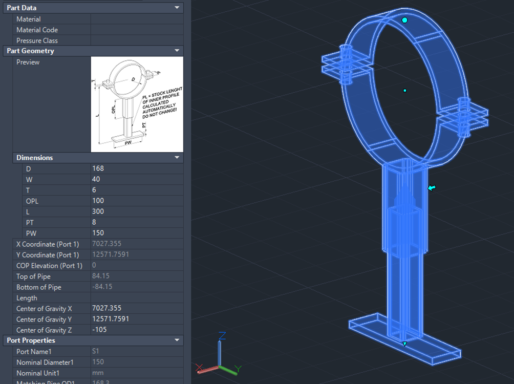 Pipe Support - Python Custom Script Component - Show Calculated Value in Plant3D Component ...