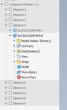 Solved: Trying to rotate one part on assembly file, through a pattern. - Autodesk Community