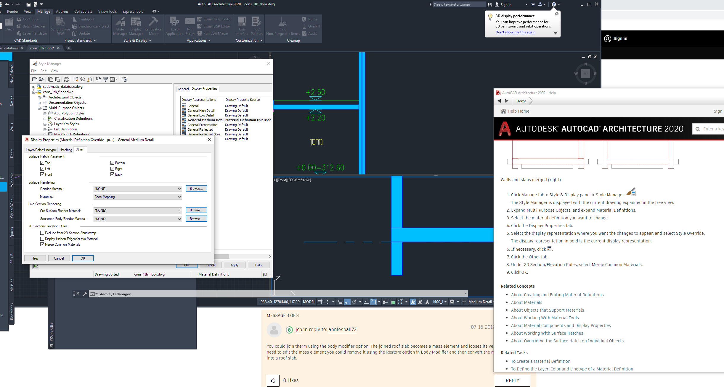 Merge Material Definitions in a 2D Section/Elevation - Autodesk Community
