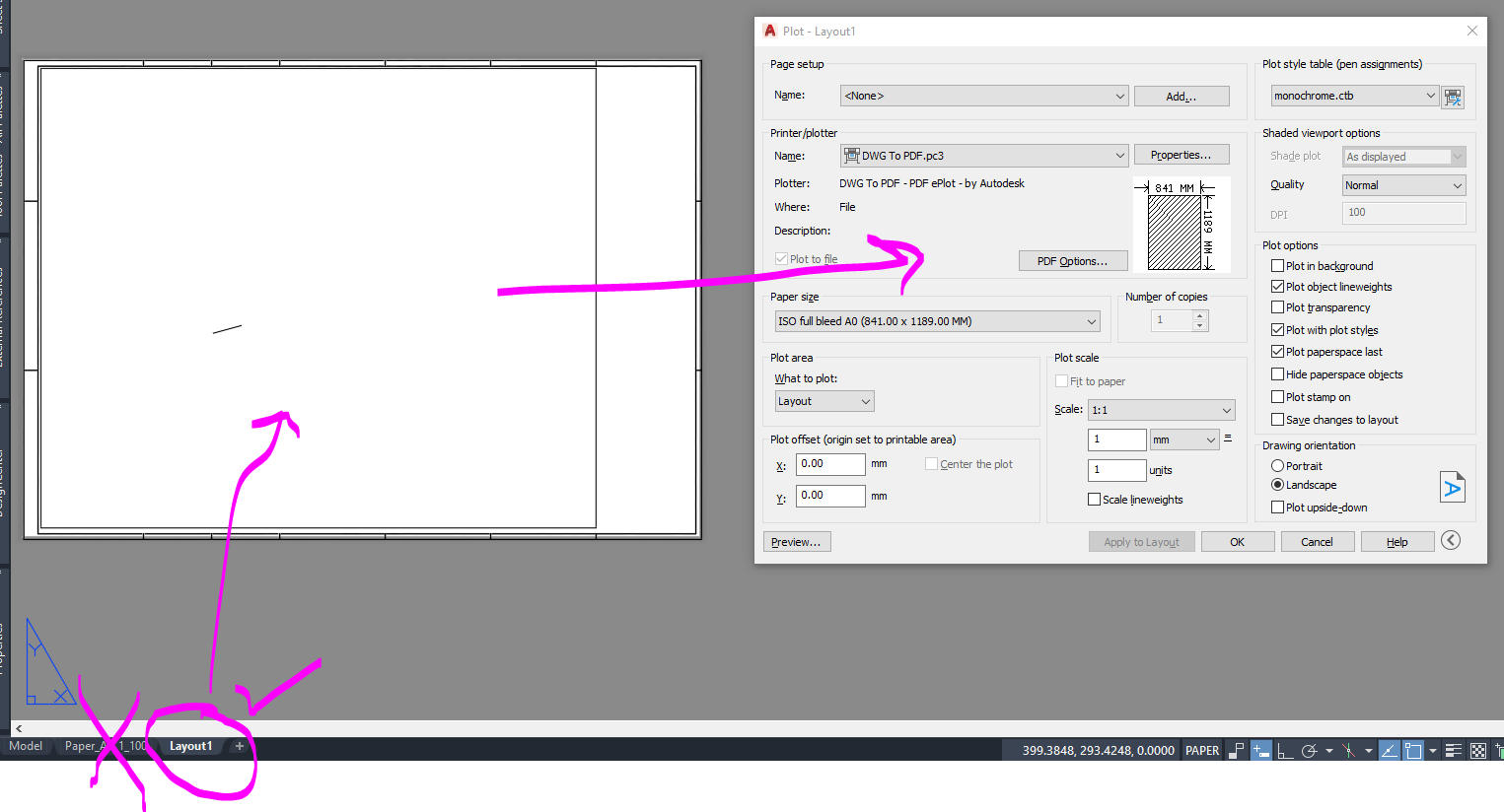 Cannot plot using Plot Area: Layout - Autodesk Community