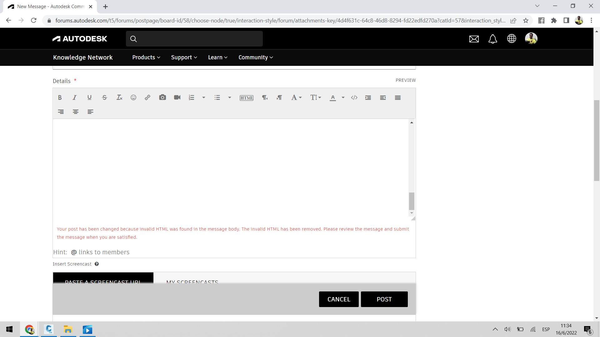 ADDING SCREENCAST - Autodesk Community