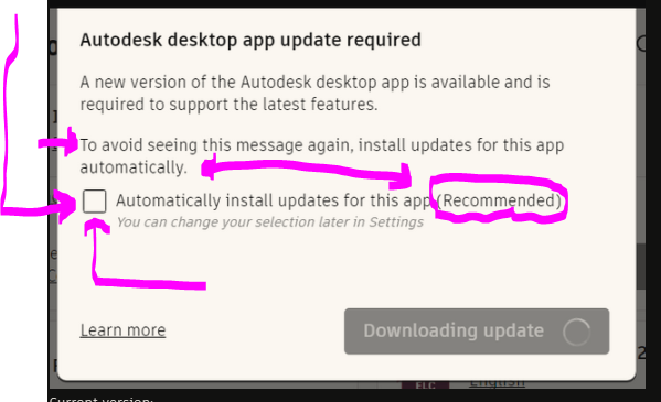 The Autodesk Desktop App update 8.4.0.50 tries to update after updating ...