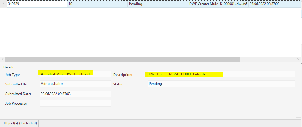 Vault Job Jobserver Queue Enhancement: Improve Result of unsupported DWF Job creations ...