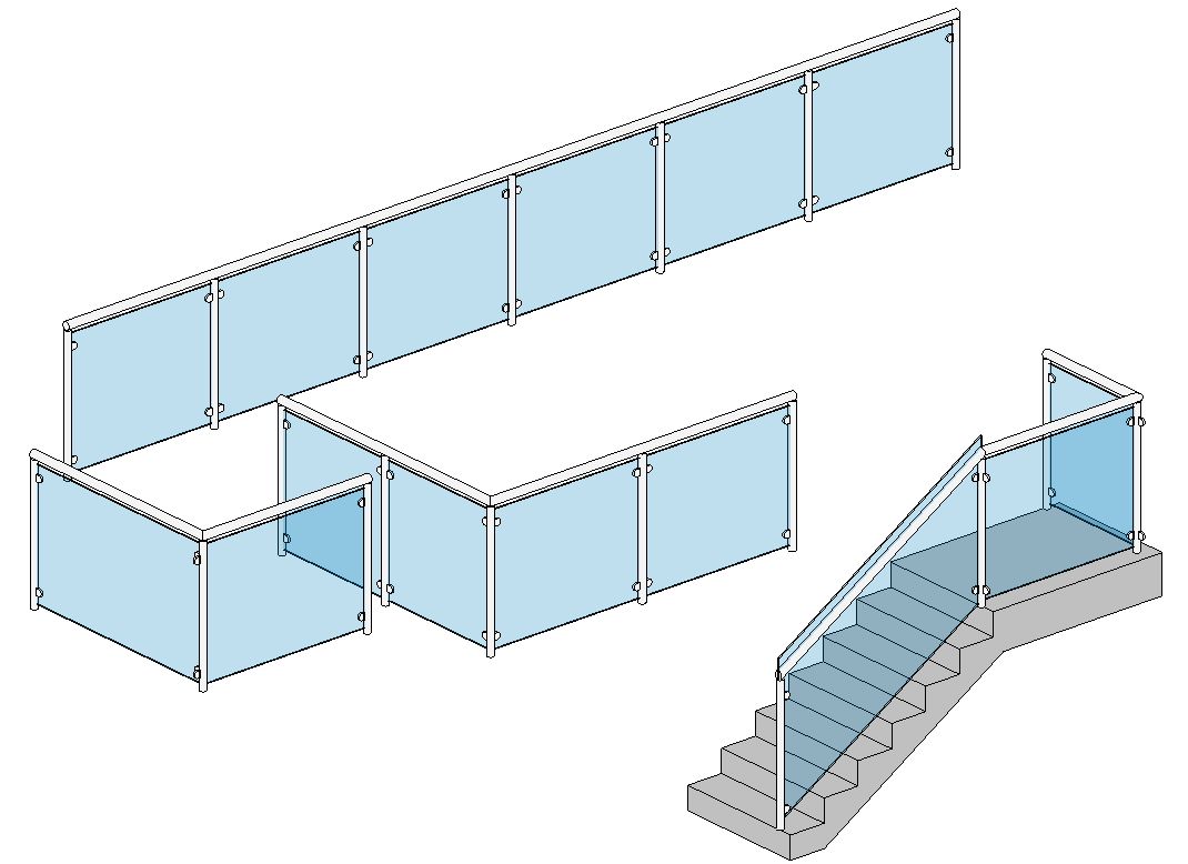 Solved: How do you model railings with glass panels? - Autodesk Community