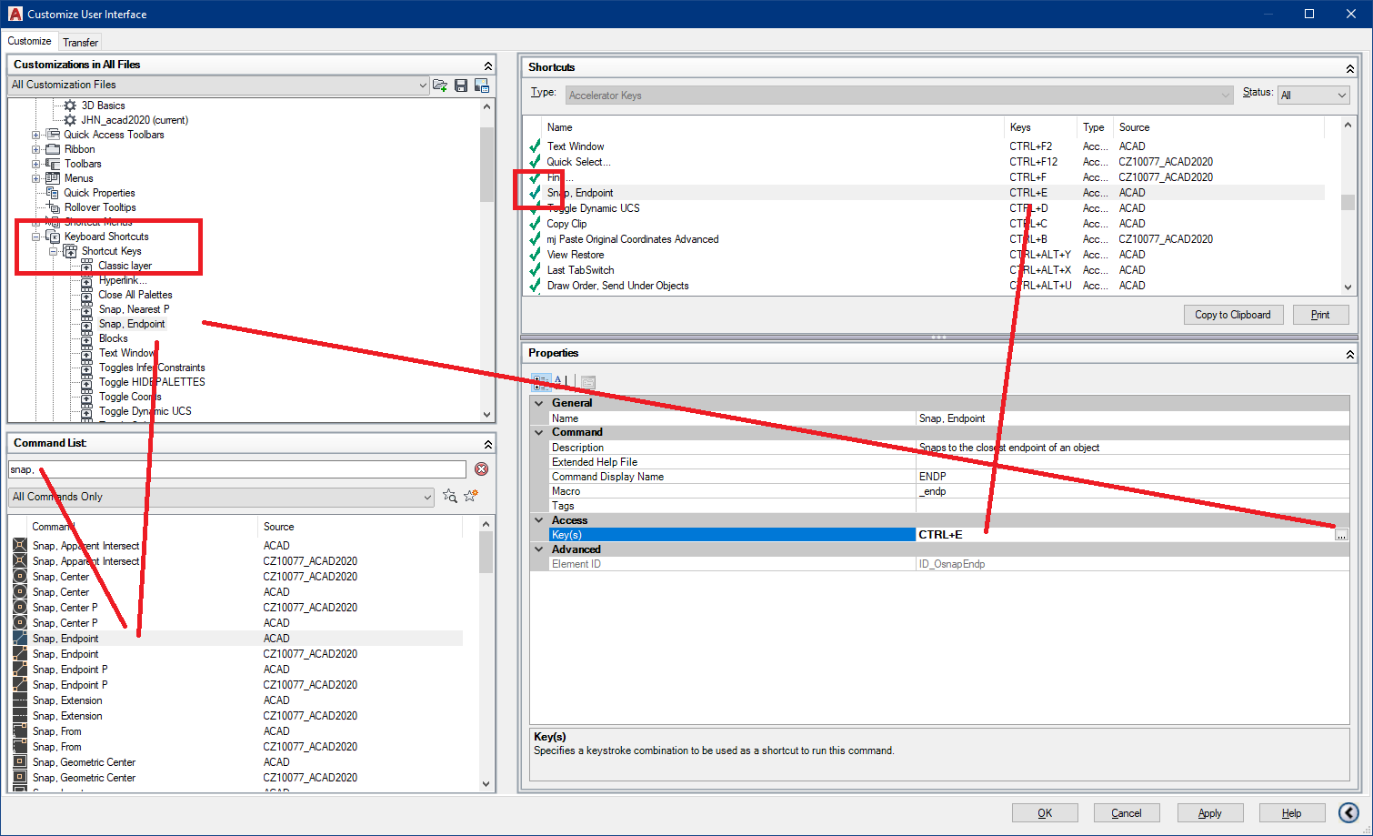 Hot keys for transparent commands - Autodesk Community