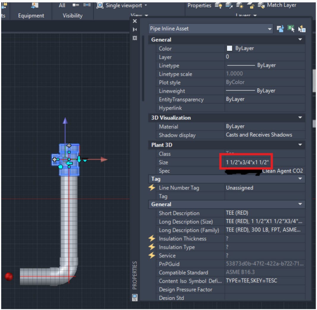 REDUCING TEE - SIZE DISPLAY FORMAT ISSUE - Autodesk Community